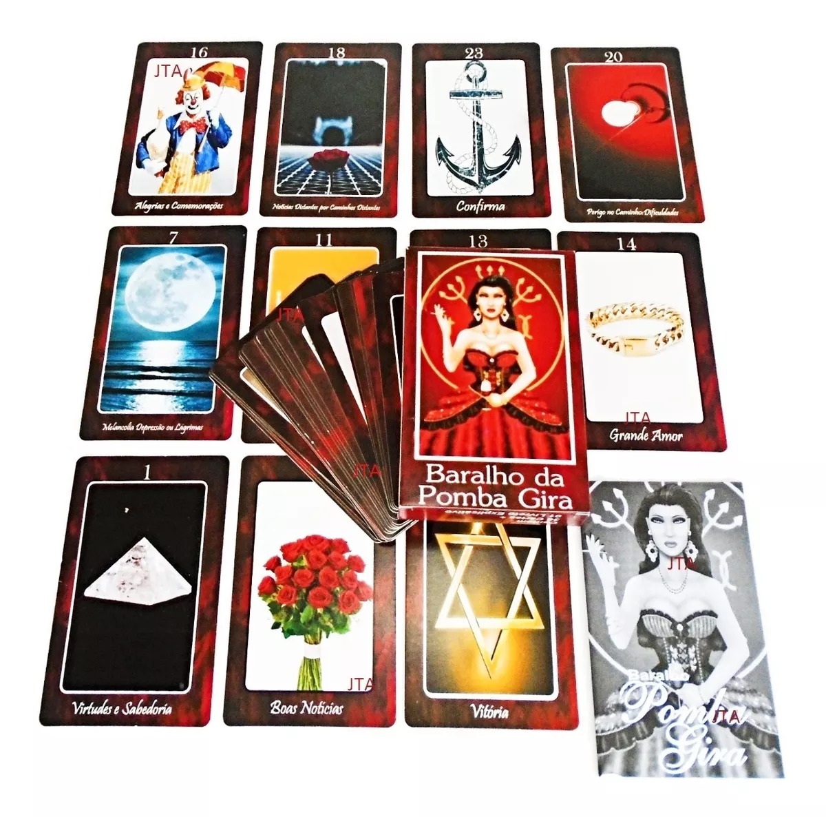 TAROT BARALHO DA POMBA GIRA 36 CARTAS COM UM LIVRETO EXPLICATIVO – Casa Fé